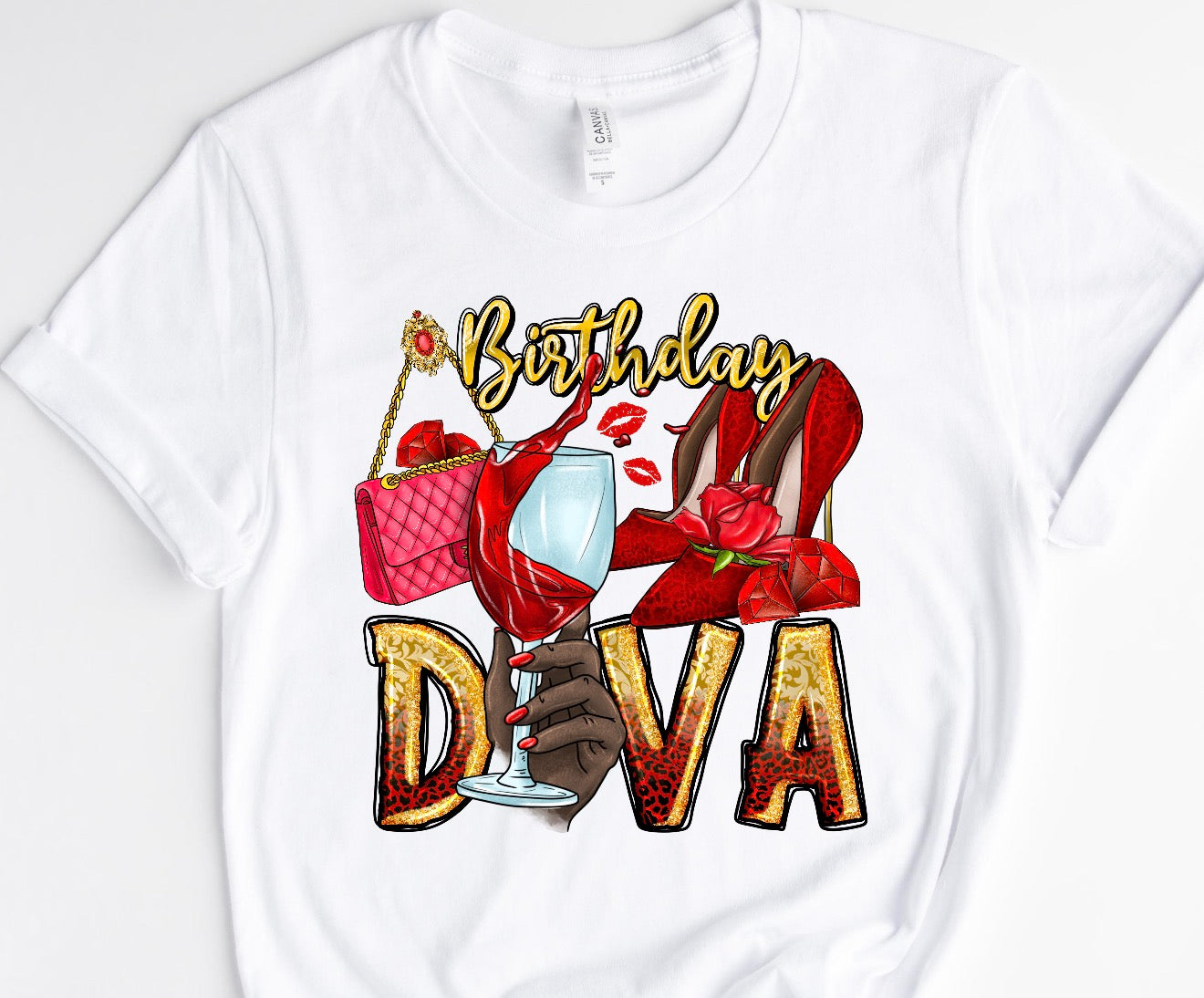 BIRTHDAY DIVA RED/ 10” DTF TRANSFER – Blanks Galore